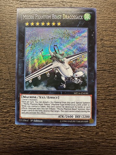 Yugioh Mecha Phantom Beast Dracossack MP14-EN030 Secret Rare 1st Ed ...