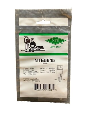 NTE5645 TRIAC TO220, Isolated Tab, Replaces ECG5645 | eBay