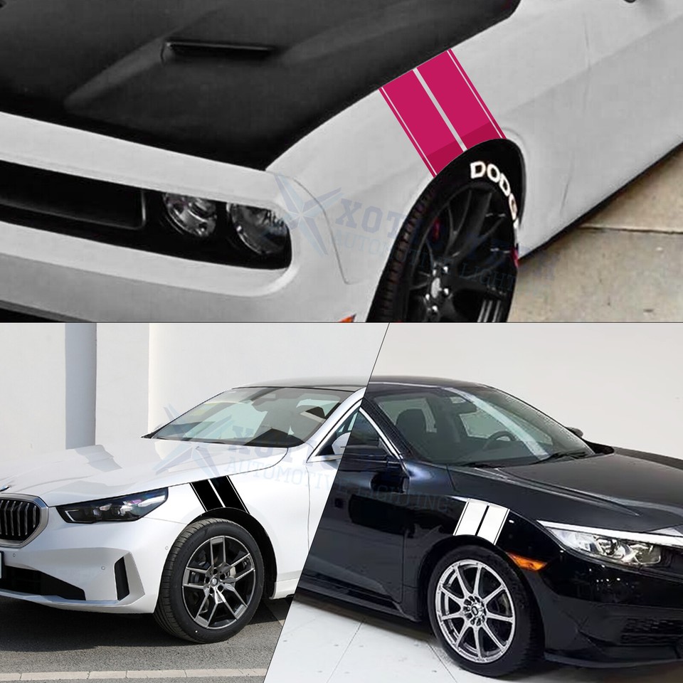 Truck Car Decals, Fenders Hash Marks Racing Stripes Vinyl Stickers ...