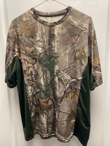 Mens Habit RealTree Camo Short Sleeve Shirt Size Large Hunting Fishing ...