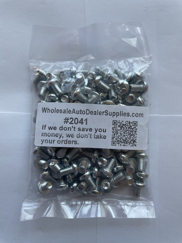 BMW License Plate Screws 5mm x 8mm Phillips Pan Head #2041 | 100 Pieces ...