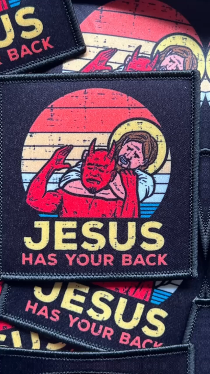 Jesus Has Your Back Jiujitsu Christian Iron On Patch 3 Inches And 4 ...