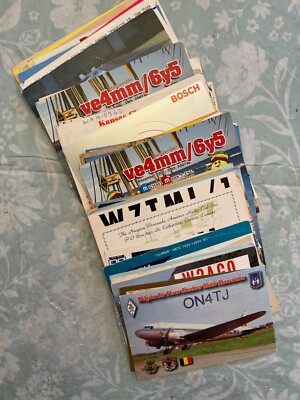 AMATUER HAM RADIO QSL CARDS LOT OF 60 CARDS VINTAGE LOT#HAM1 | eBay