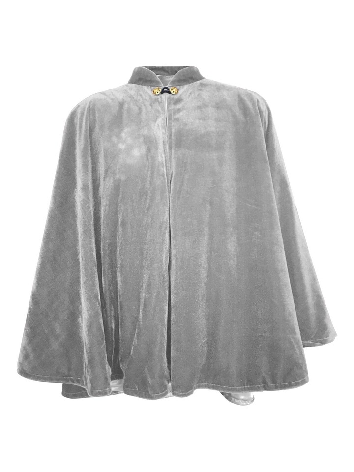 Capelet, Satin Lined Velvet Cape, Short Renaissance Cloak, Unisex ...