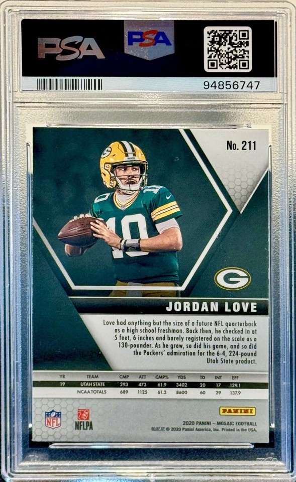 2020 Mosaic Jorda Love Rookie Card #211 💎PSA 10 Gem Mint💎 PACKERS | eBay
