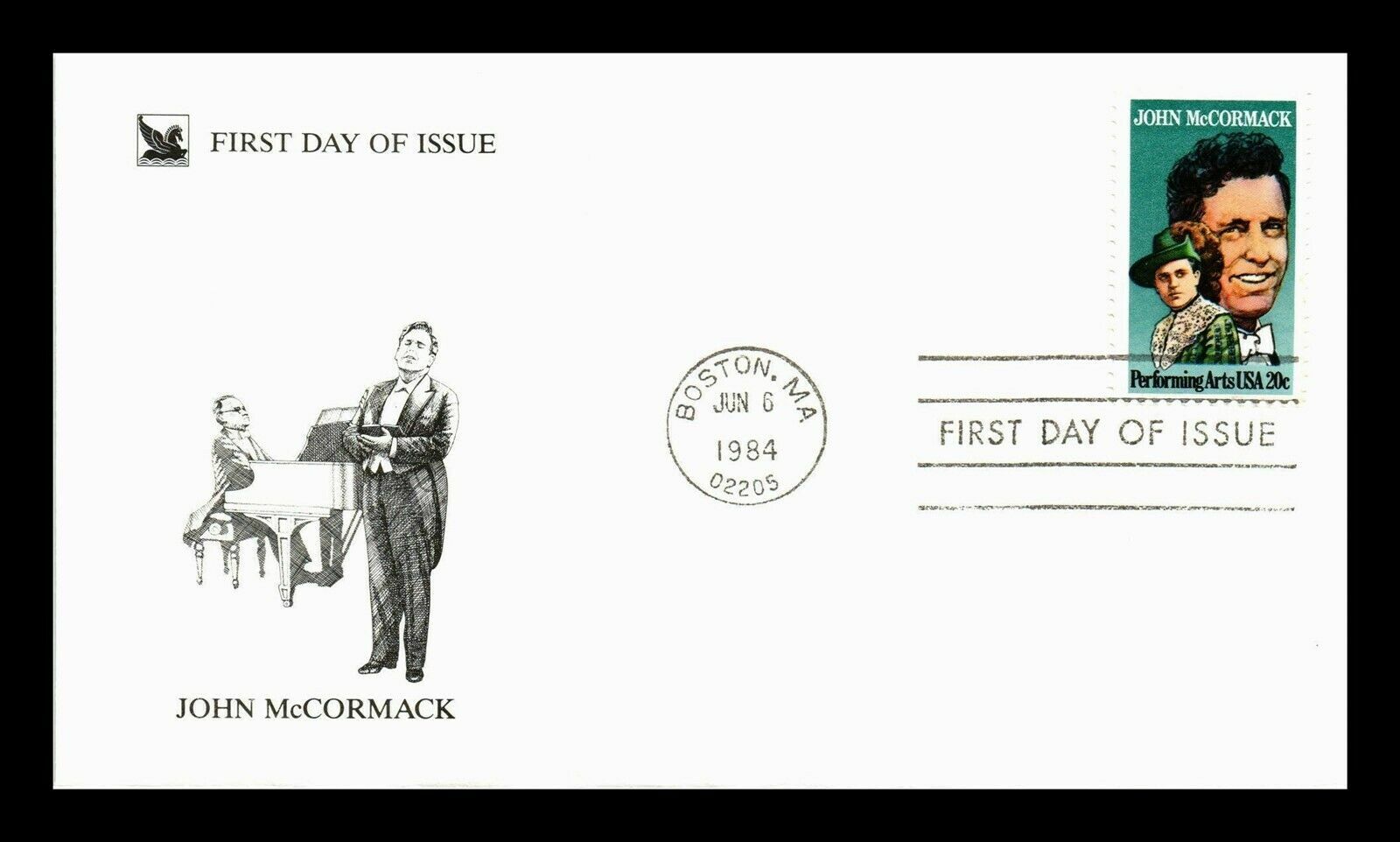 IRISH OPERATIC TENOR JOHN MCCORMACK BOSTON 1984 READERS DIGEST CACHET ...