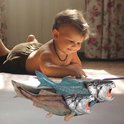 Jurassic Prehistoric Animals Figures Dunkleosteus Fish Toy Playset ...