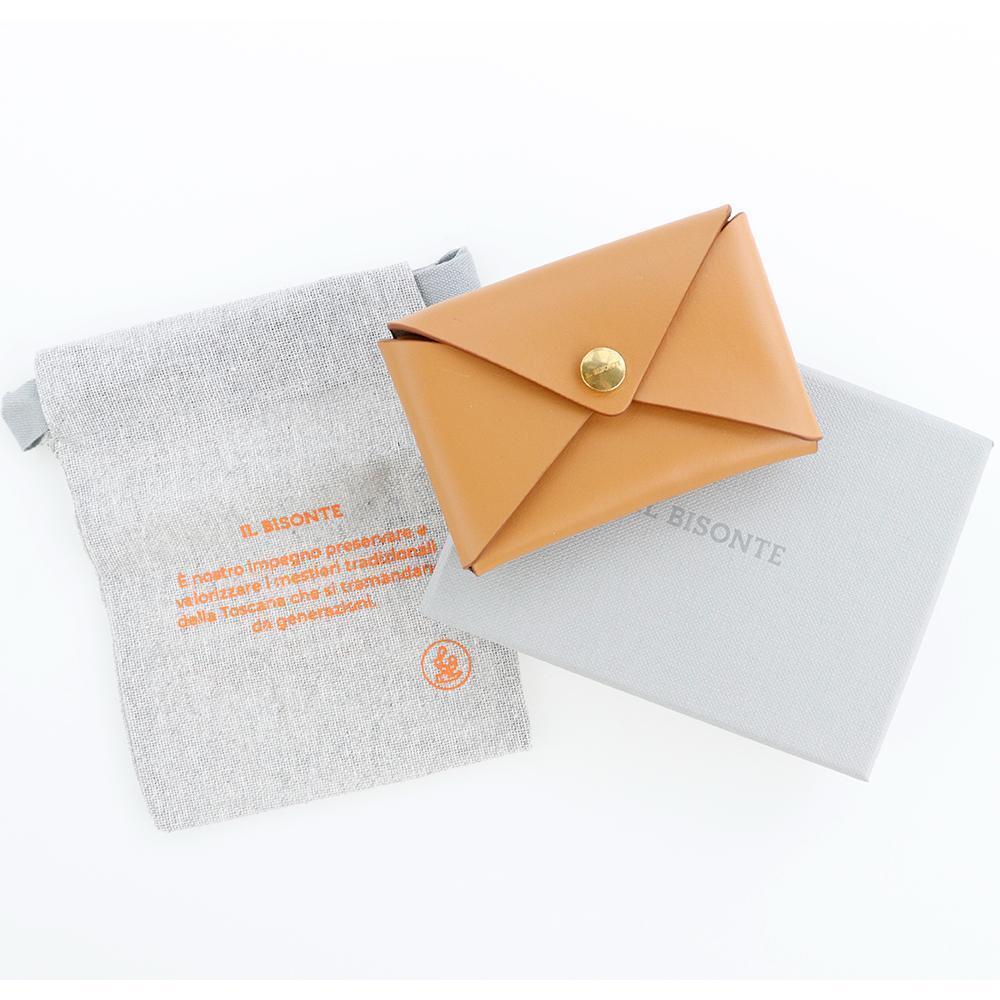 IL BISONTE Card Case with Key Ring Beige Leather 6.5×9.5×2cm | eBay