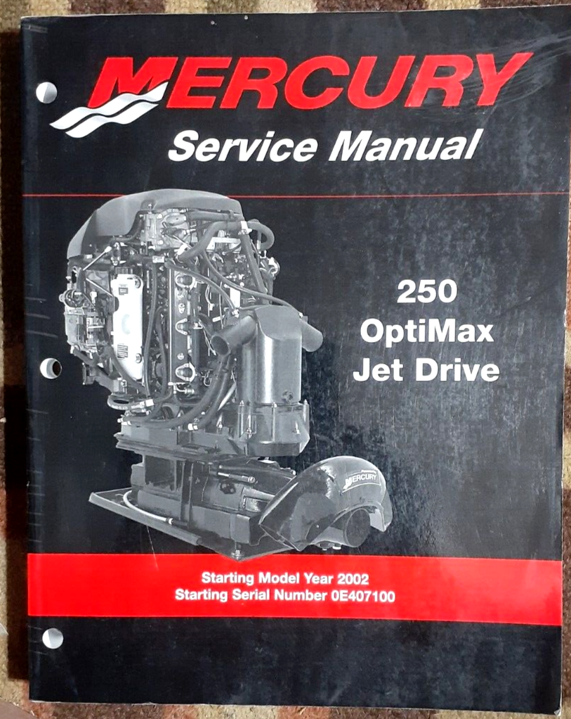 Mercury 250 OptiMax Jet Drive Starting 2002 Service Manual #90-888438 ...