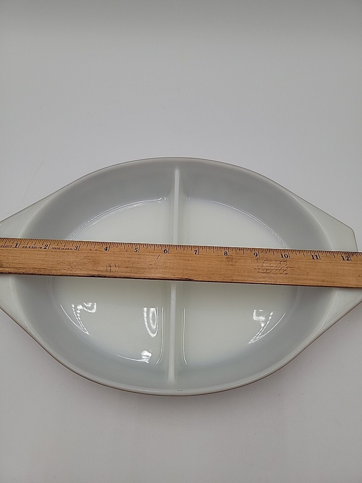 Vintage Pyrex 1960s Divided Baking Dish Early American Heritage Pattern ...