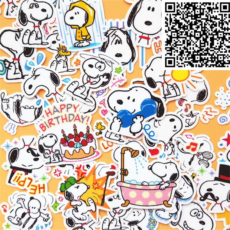 Snoopy Assorted Skateboard Stickers Lot Of 40 Pieces Adorable!! | eBay