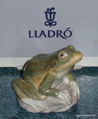LLADRO #6702 NATURE'S OBSERVER BRAND NEW IN BOX GREEN FROG TOAD ...