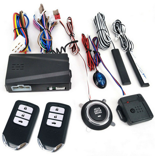 Car Smart One-button Starter System PKE Burglar Alarm Safe Device ...