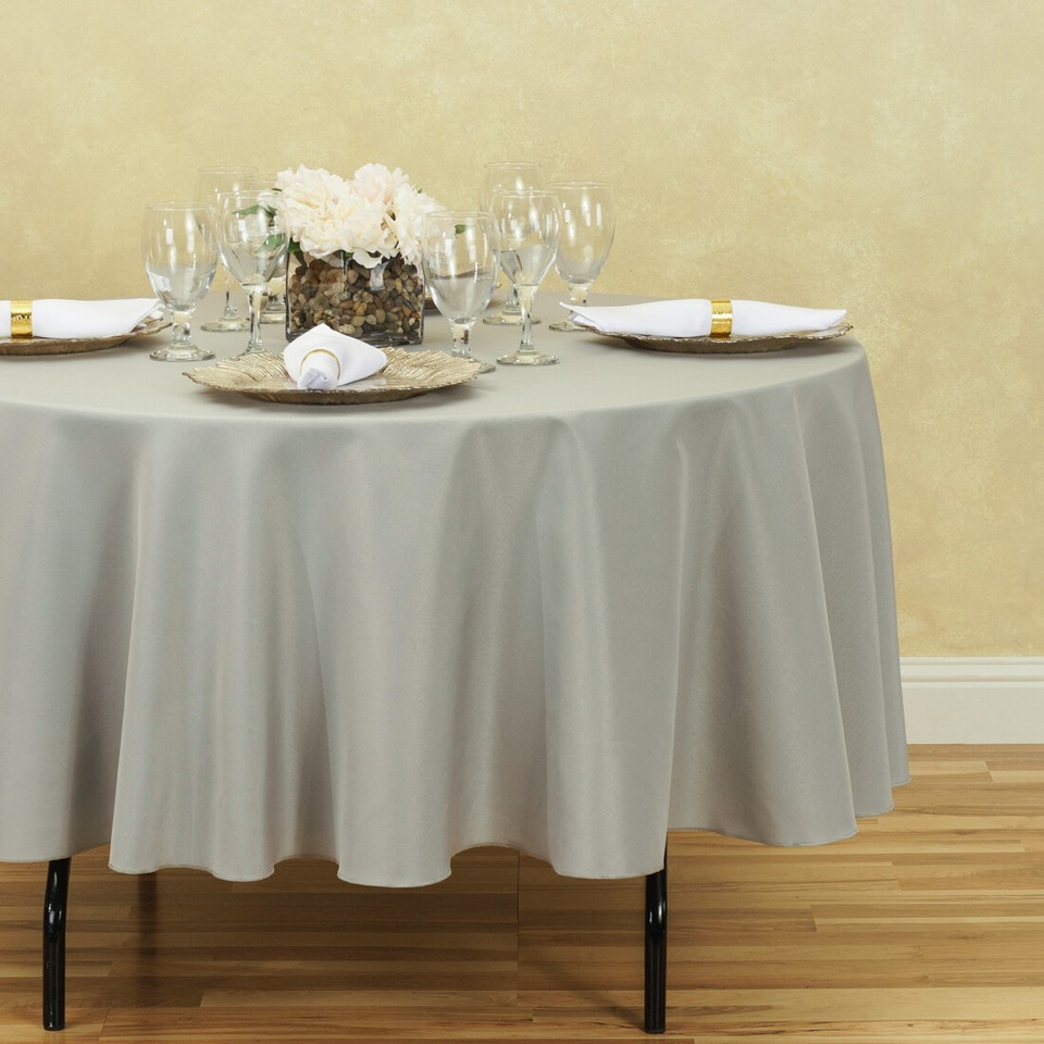 LinenTablecloth 90 in. Round Polyester Tablecloths, 23 Colors! Weddings ...
