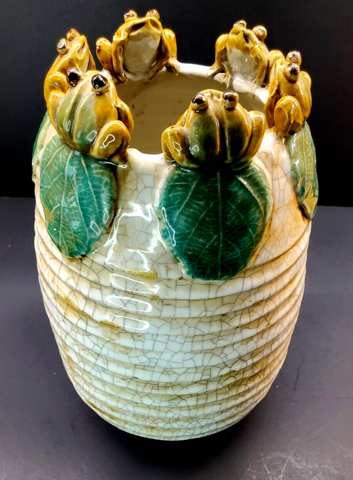 COILED CERAMIC Frogs VASE - Vintage | eBay