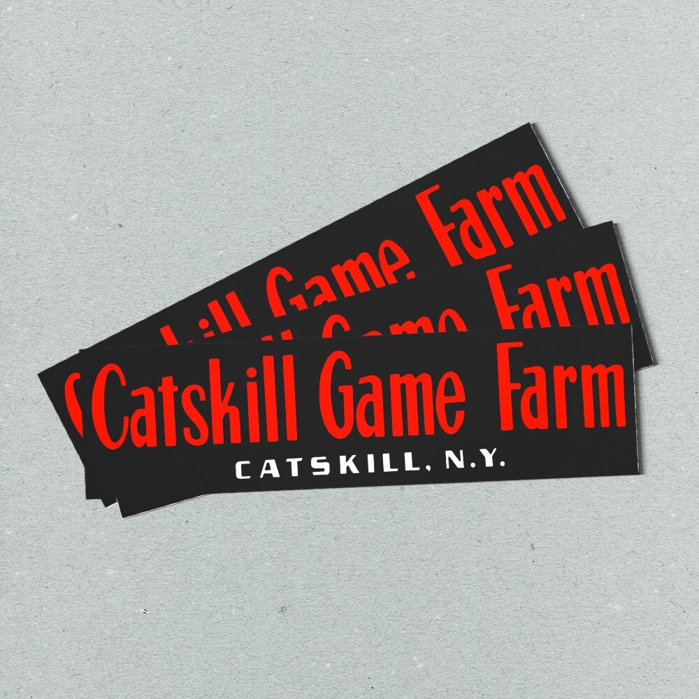 CATSKILL Game Farm Bumper Sticker - Tourism USA Vintage Style - Vinyl ...