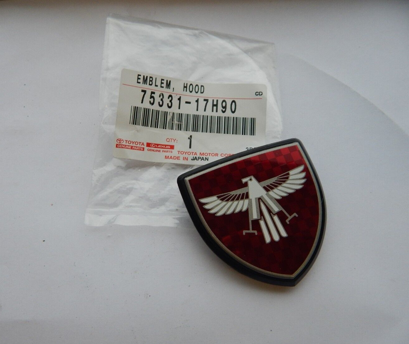 NEW GENUINE 84-89 TOYOTA MR2 MR-2 AW11 RED EAGLE HOOD BADGE EMBLEM ...