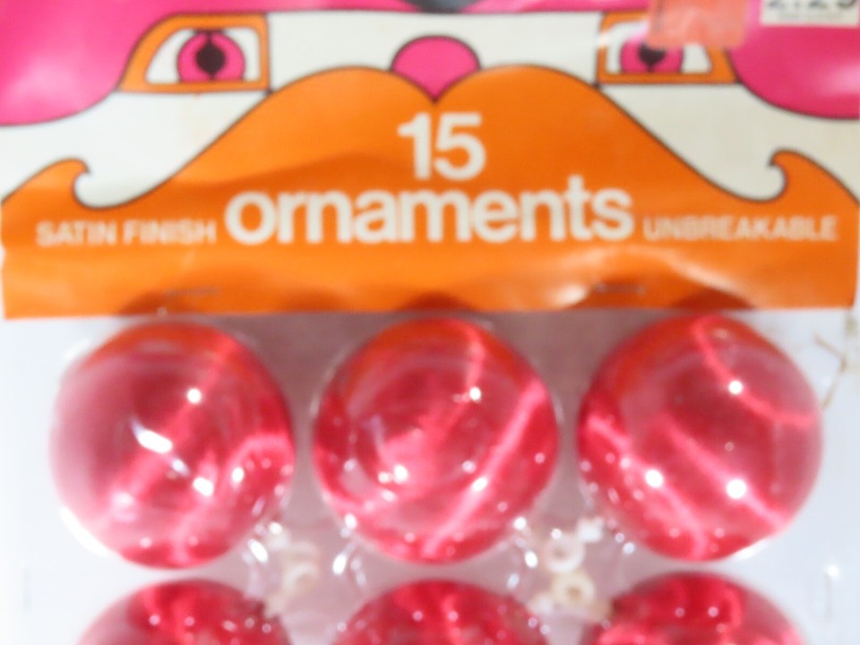 VTG Red Satin Spun Silk Sheen Christmas Ball Ornaments Styrofoam D120 ...