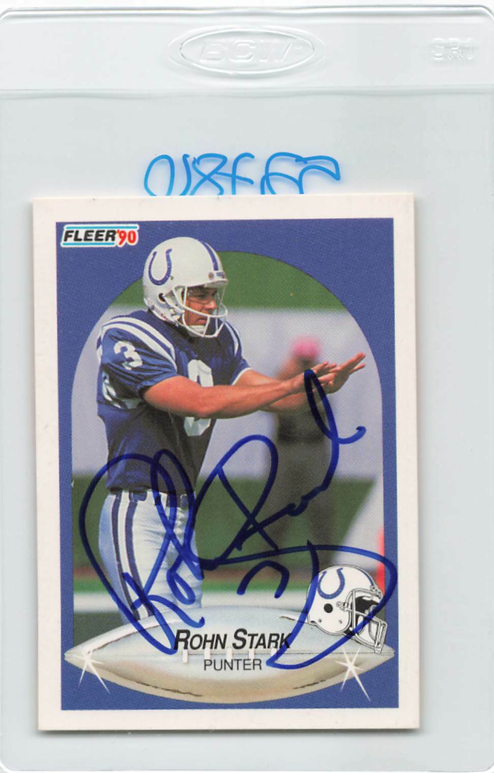 1990 Fleer #232 Rohn Stark Colts Signed Auto *52786 | eBay