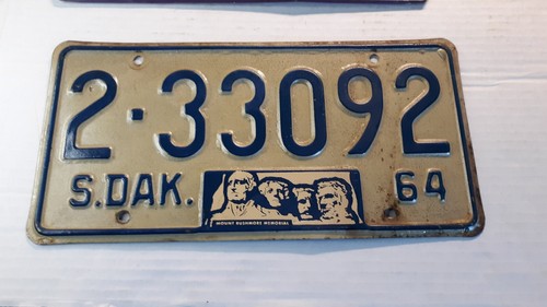 VINTAGE 1964 S DAK. PLATE, | eBay