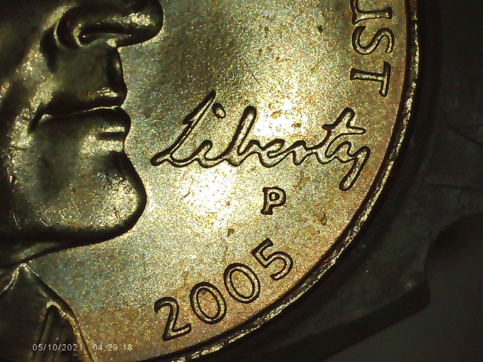 2005-P Jefferson nickel Bison Die gouge on Relief proof-like gem rare ...