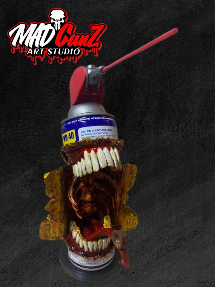 pop art sculpture Grafitti art WD-40 can art Horror ART Custom made MAN ...