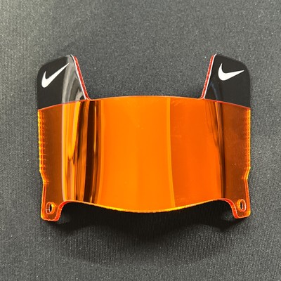 Black Nike Tabs - Orange Chrome MINI Football Helmet Visor with Orange ...