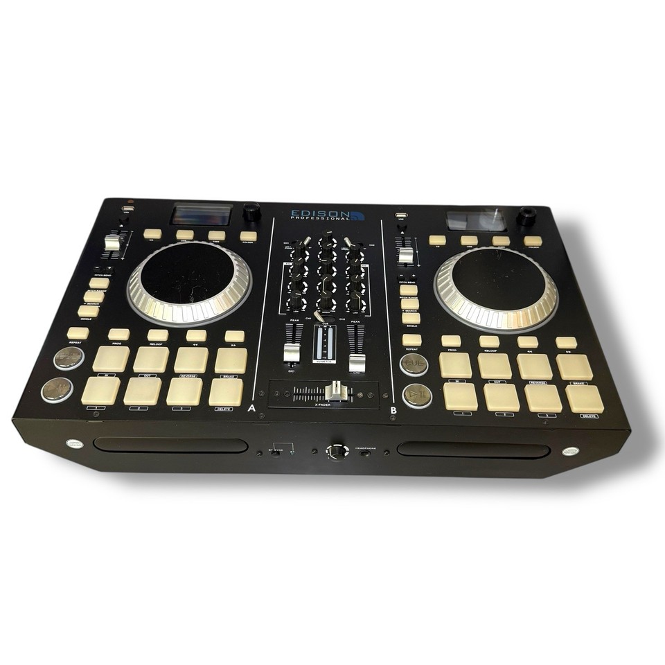 Edison Professional Scratch 3000 MKII DJ Controller Dual CD USB Tested ...