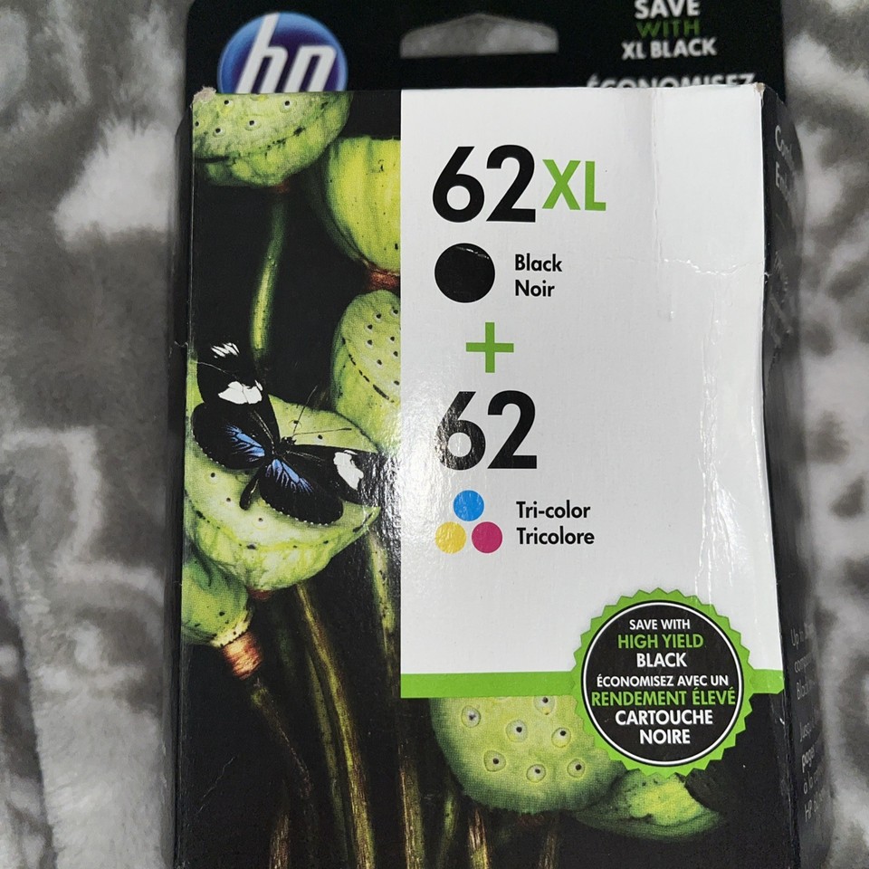 HP 62XL Black 62 Tri-Color Ink Cartridge | eBay