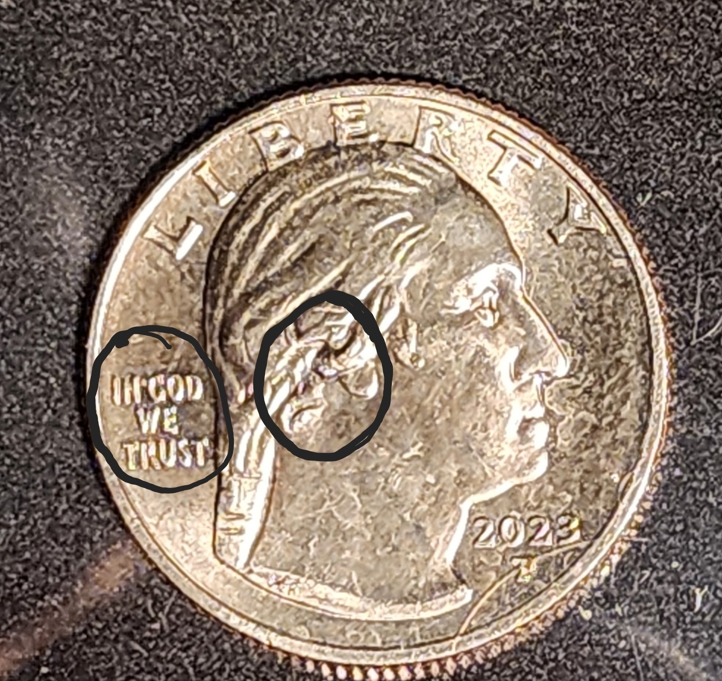2023 D Quarter Error Coin Mint “IN COD WE TRUST” 2023 US Currency error ...