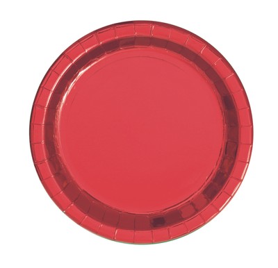 Red Foil 8 x 9 Round Plates | eBay
