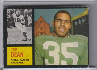 1962 TOPPS #117 TED DEAN PHILADELPHIA EAGLES 1138 | eBay
