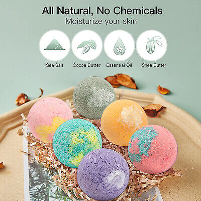 12Pcs Organic Bath Bombs Gift Set Natural Mini Handmade Bathing Foot ...