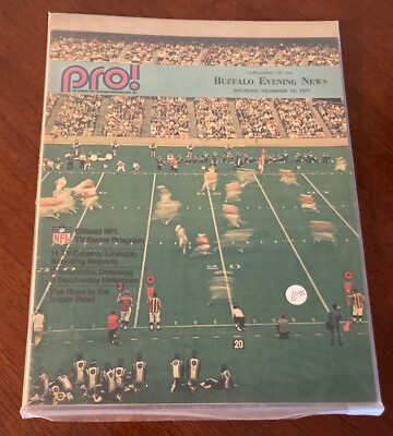 Vintage 1971 Pro NFL Program Publication Special Buffalo Evening News ...