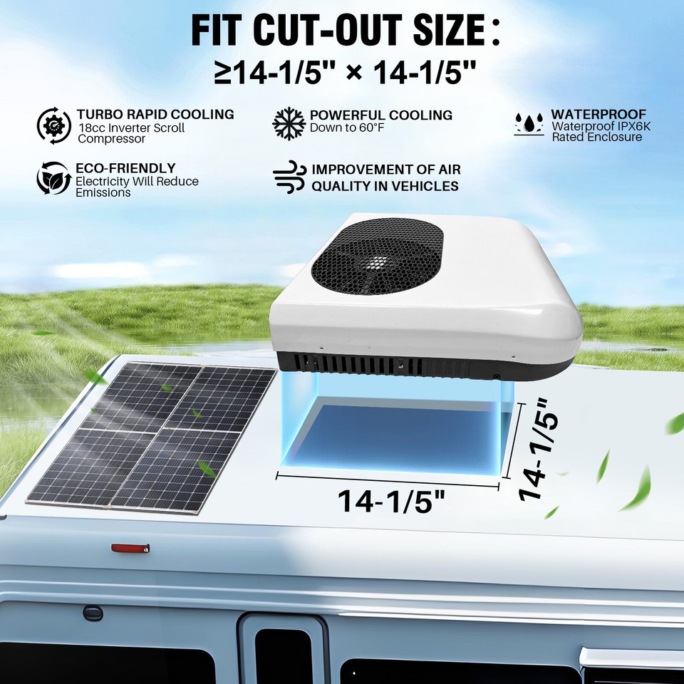 12V Cooling Rooftop Air Conditioner Packing AC Kit For RV Trailer ...