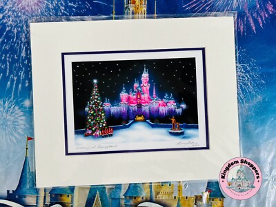 Disney Parks Holidays At Disneyland Christmas Castle Larry Dotson Print ...
