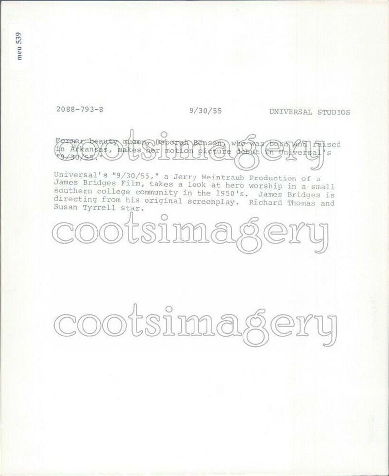 Press Photo Beauty Queen Actress Deborah Benson | eBay