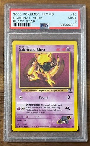 Pokemon Black Star Promo Sabrina's Abra Promo PSA 9 MINT PSA # 68566384 ...