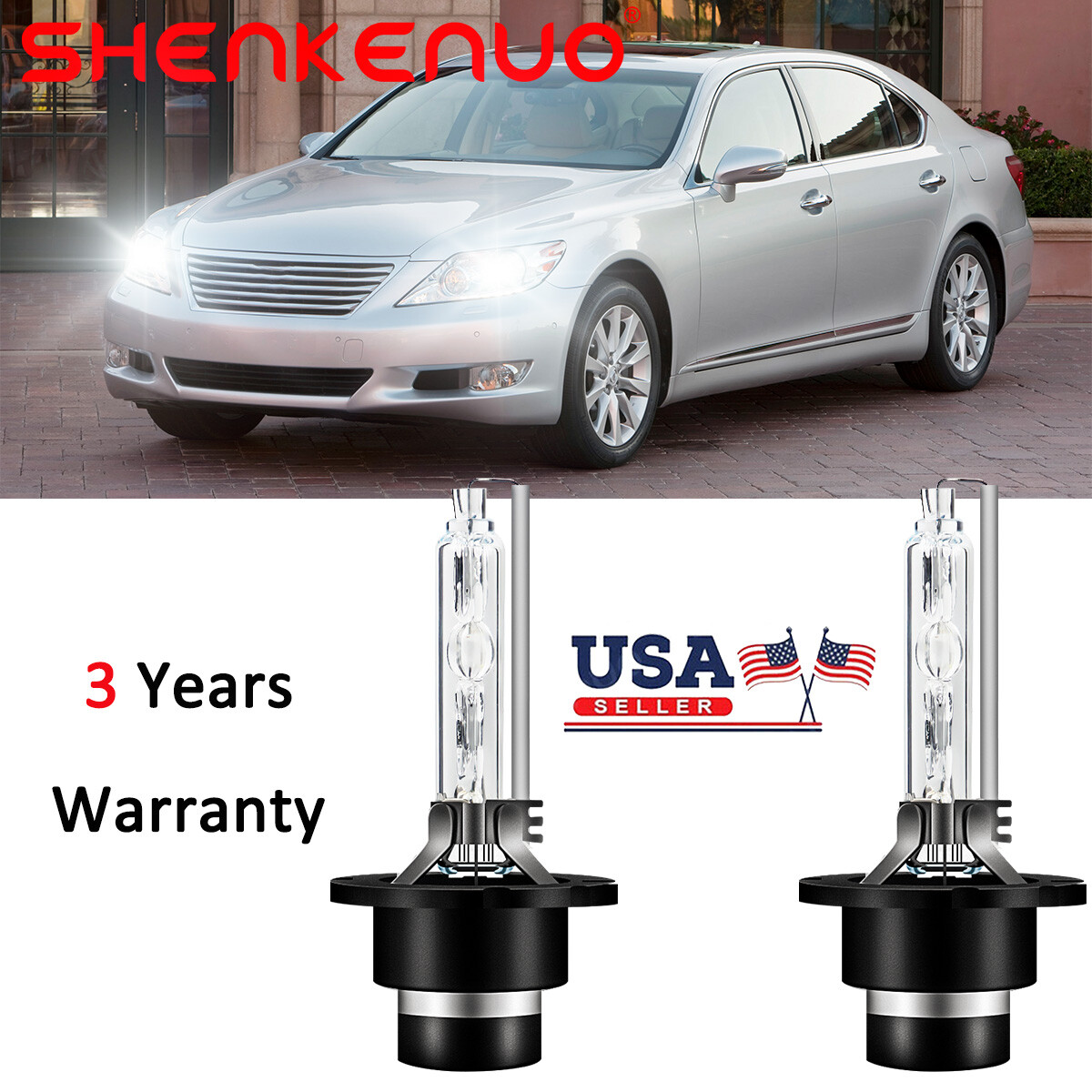 For Lexus LS460 2007-2013 2Pcs D4S Xenon HID Headlight Bulbs Low Beam ...