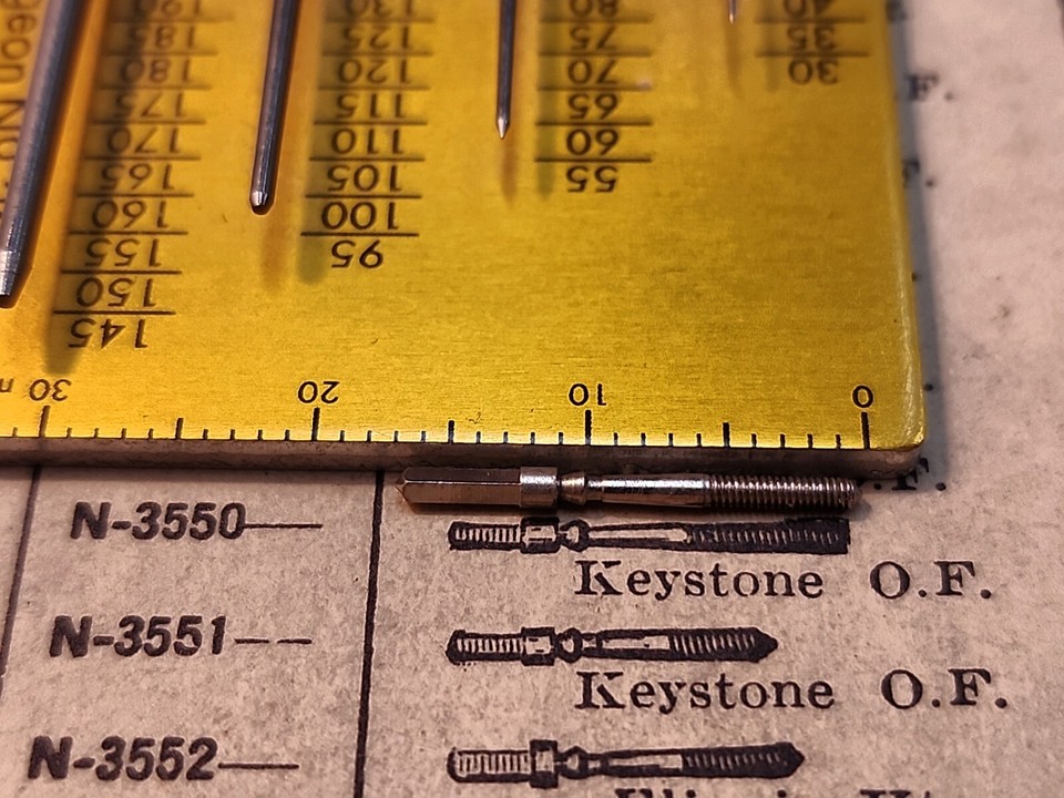 NOS American Pocket Watch Stem For 12s Keystone Open Face Case | eBay