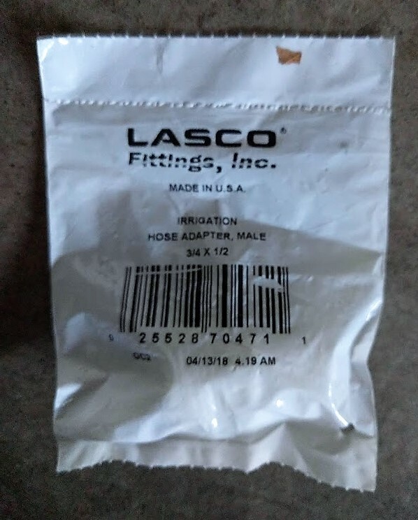 Lasco PVC Garden Hose Adapter 1/2-in MIP x 3/4-in MHT | eBay