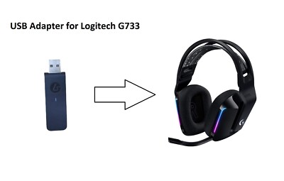 USB Adapter for Logitech G733 Lightspeed Wireless Gaming Headset 881 ...