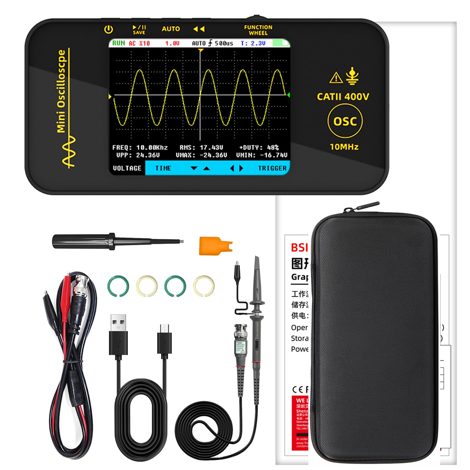 BSIDE OT3 Handheld Digital Oscilloscope Pocket Mini 10Mhz Bandwidth ...