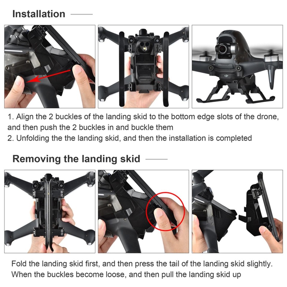 ABS Drone Landing Gear Foldable 30mm Protector Stabilizer for DJI FPV Drone X | eBay