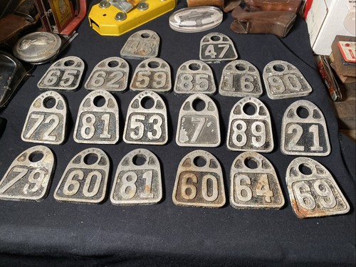 20 Vintage Hasco Aluminum Cattle Dairy Cow Farm Ranch 2 Sided Tags ...