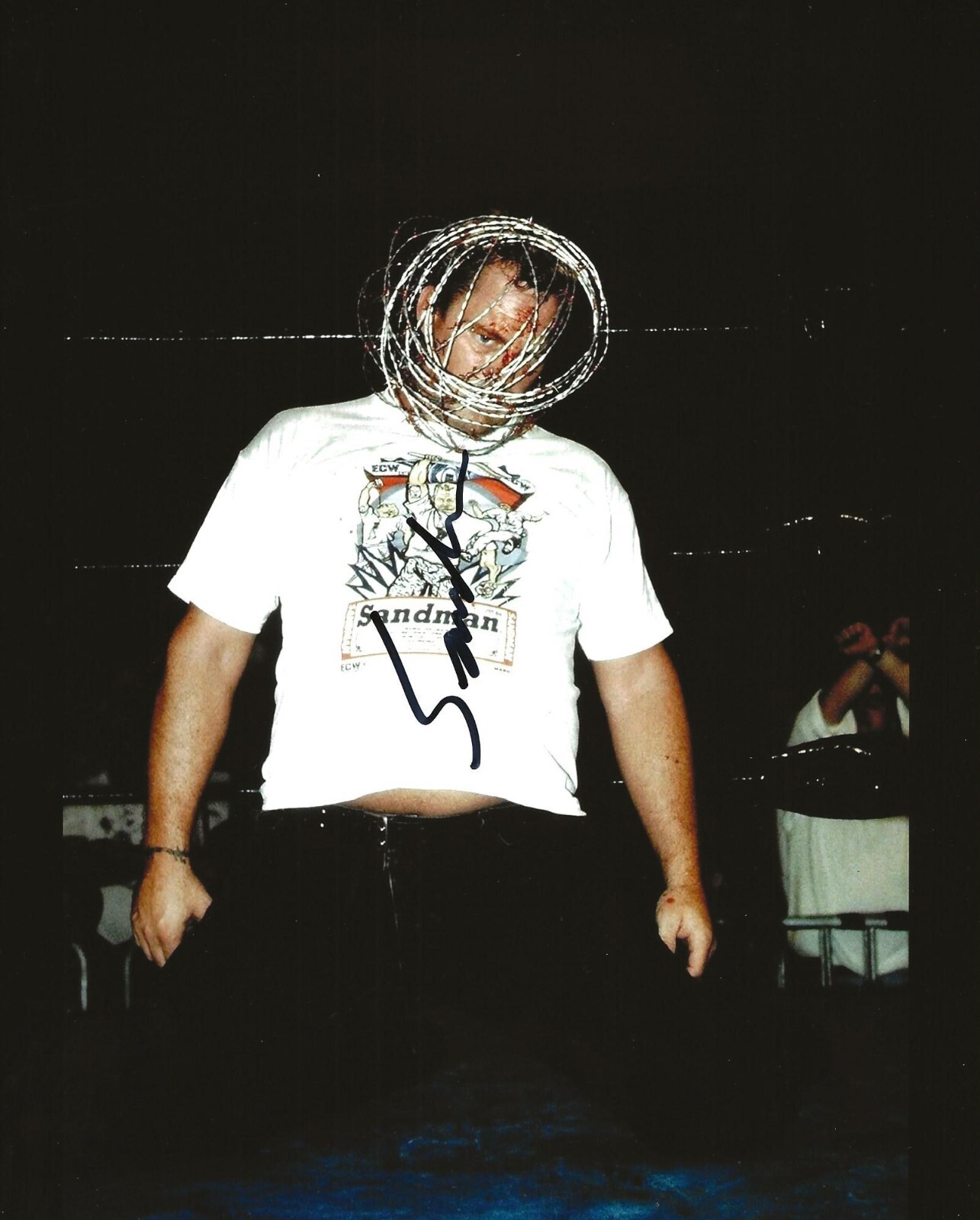 ECW SANDMAN Autographed 8x10 WWE WCW TNA ECW Wrestling Hardcore w/COA ...