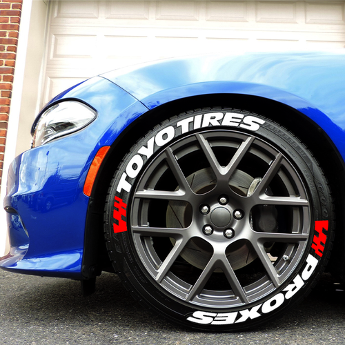 Permanent Tire Lettering Sticker TOYO TIRES PROXES 1.20'' 15''-22'' W ...