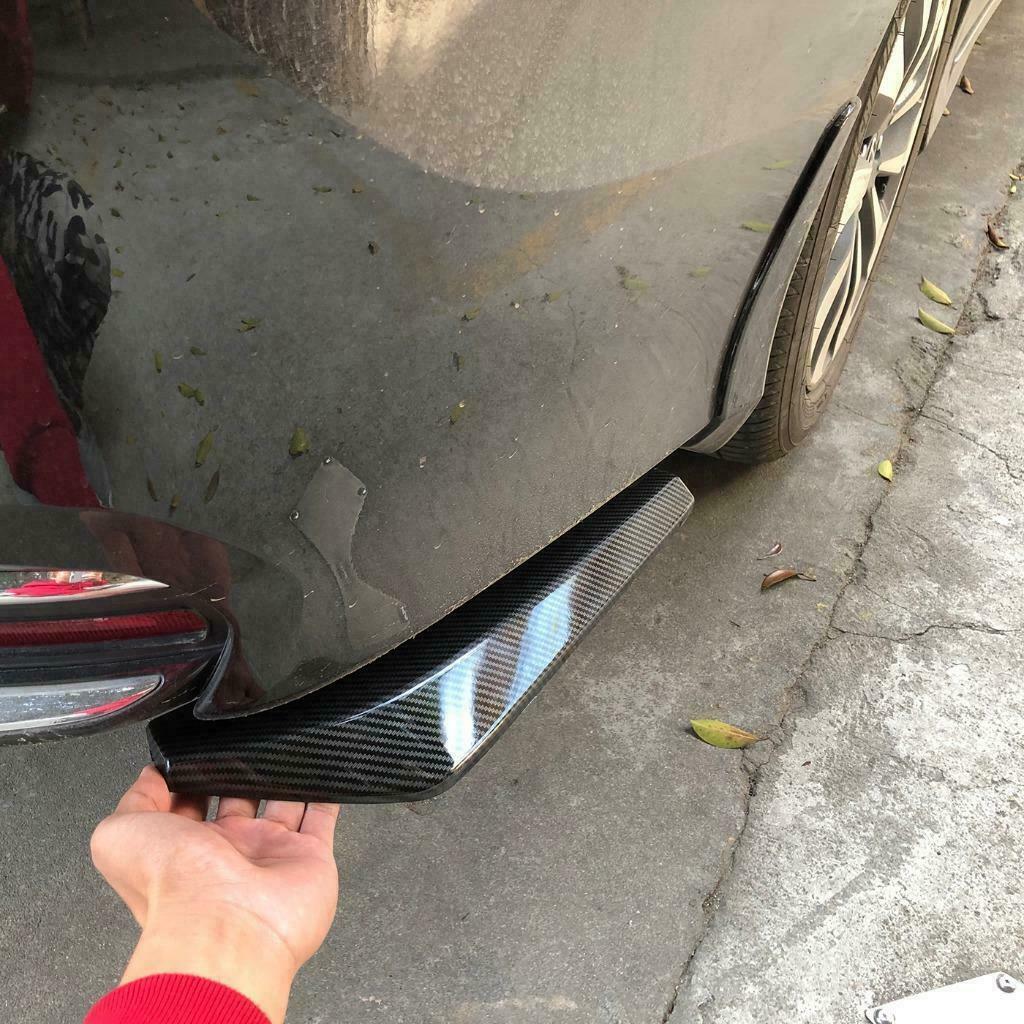 Carbon Fiber Style Rear Bumper Fin Canard Splitter Diffuser Valence ...