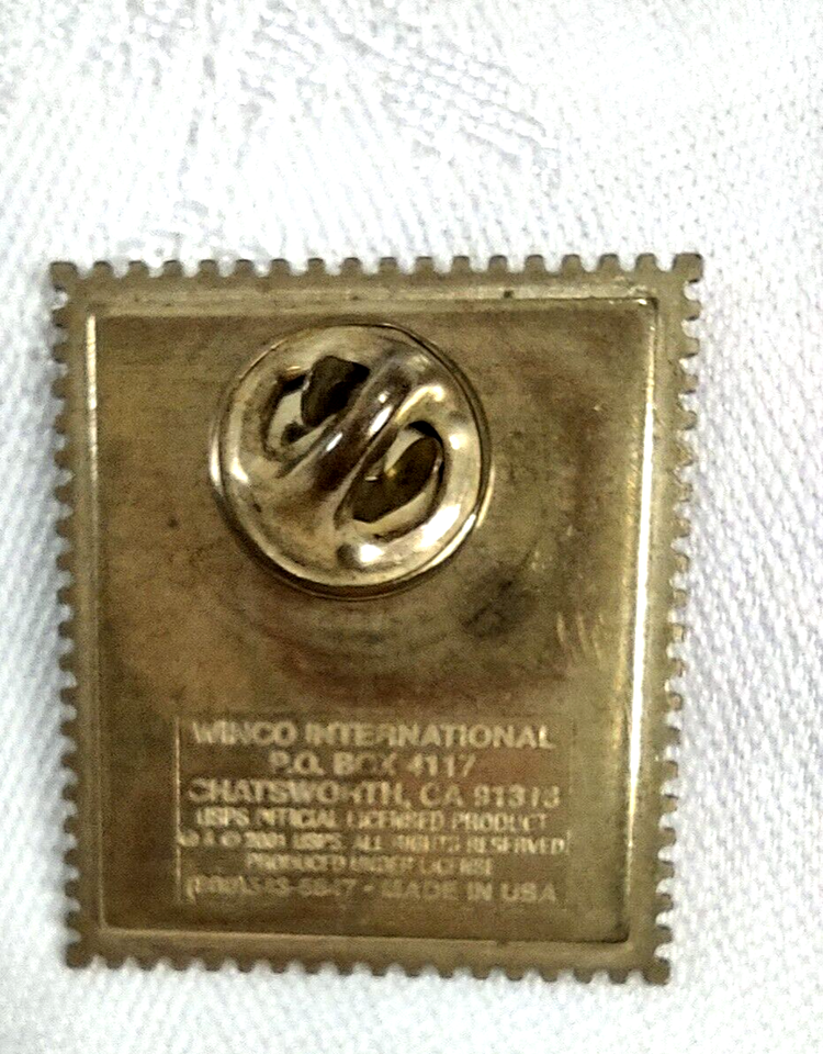 United We Stand Postage Stamp Lapel Hat Pin USPS 34 Cent U S Flag Winco ...