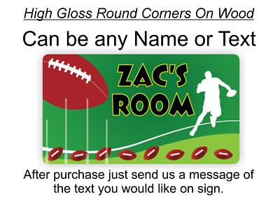 Bedroom Door Room Sign Plaque Child AFL Style Theme Aussie Rules ...